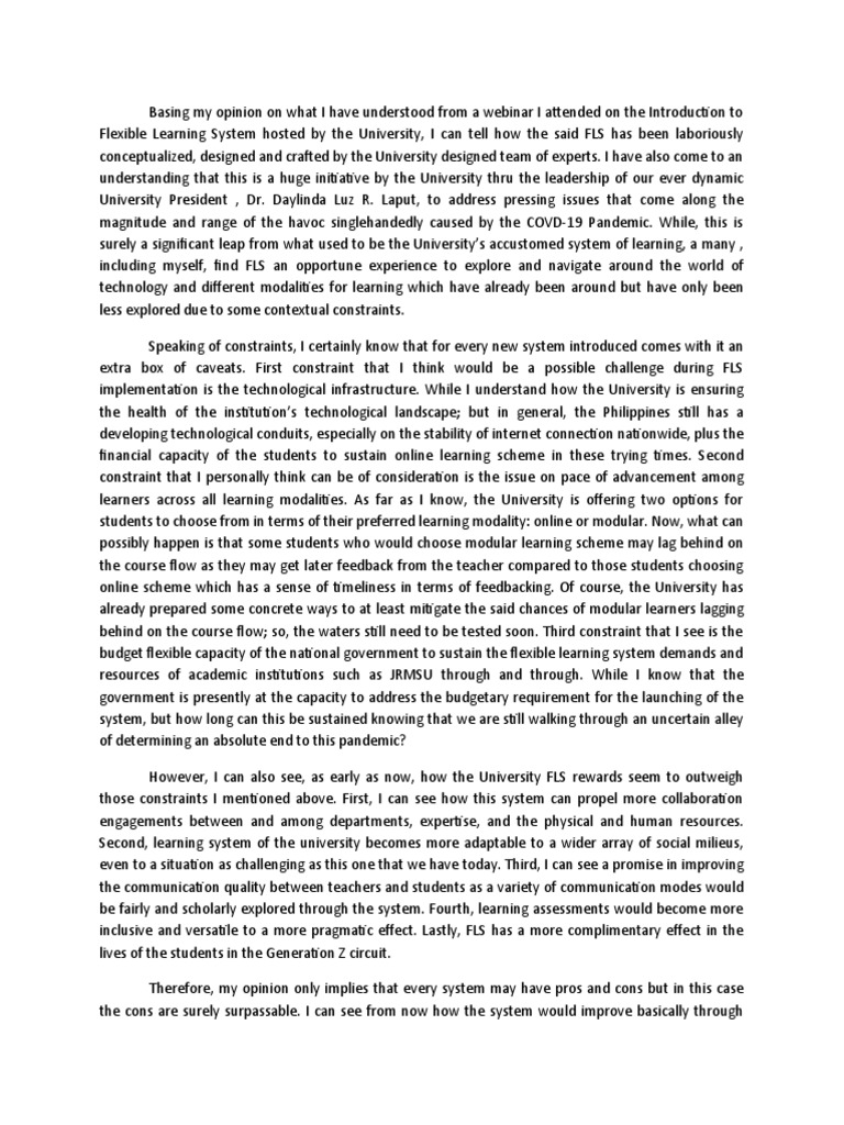 FLS Opinion | PDF | Learning | Cognition