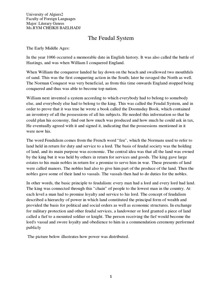 Understanding the Feudal System | PDF | Magna Carta | Feudalism