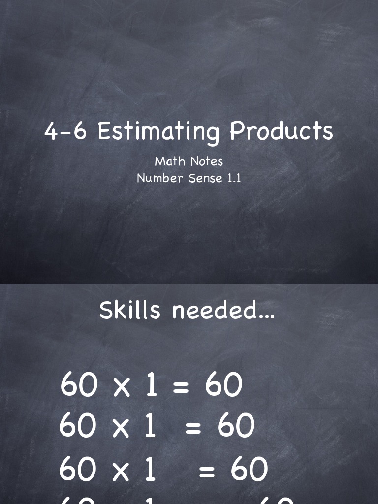 Estimating Products with Rounding | PDF | Arithmetic | Teaching Mathematics
