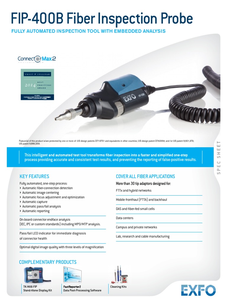 Exfo Spec-Sheet Fip-400b v6 en | PDF | Optical Fiber | Autofocus