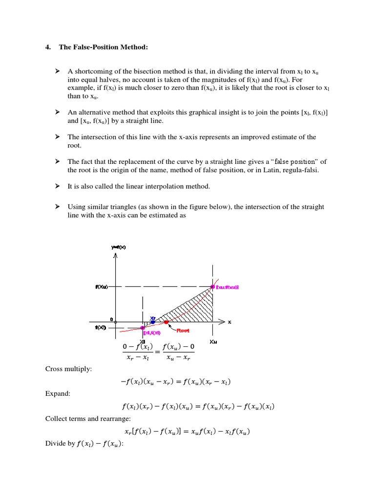Numerical Methods-Module On False Position Method | PDF | Discrete Mathematics | Analysis