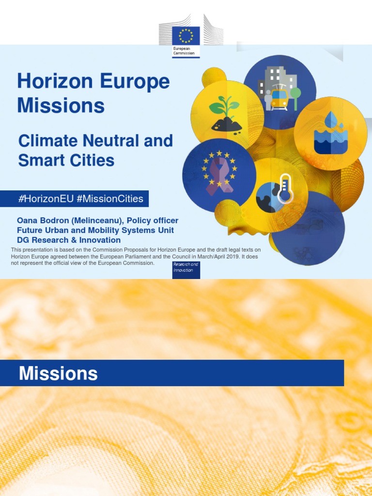 Horizon Europe Missions: Climate Neutral and Smart Cities | PDF ...
