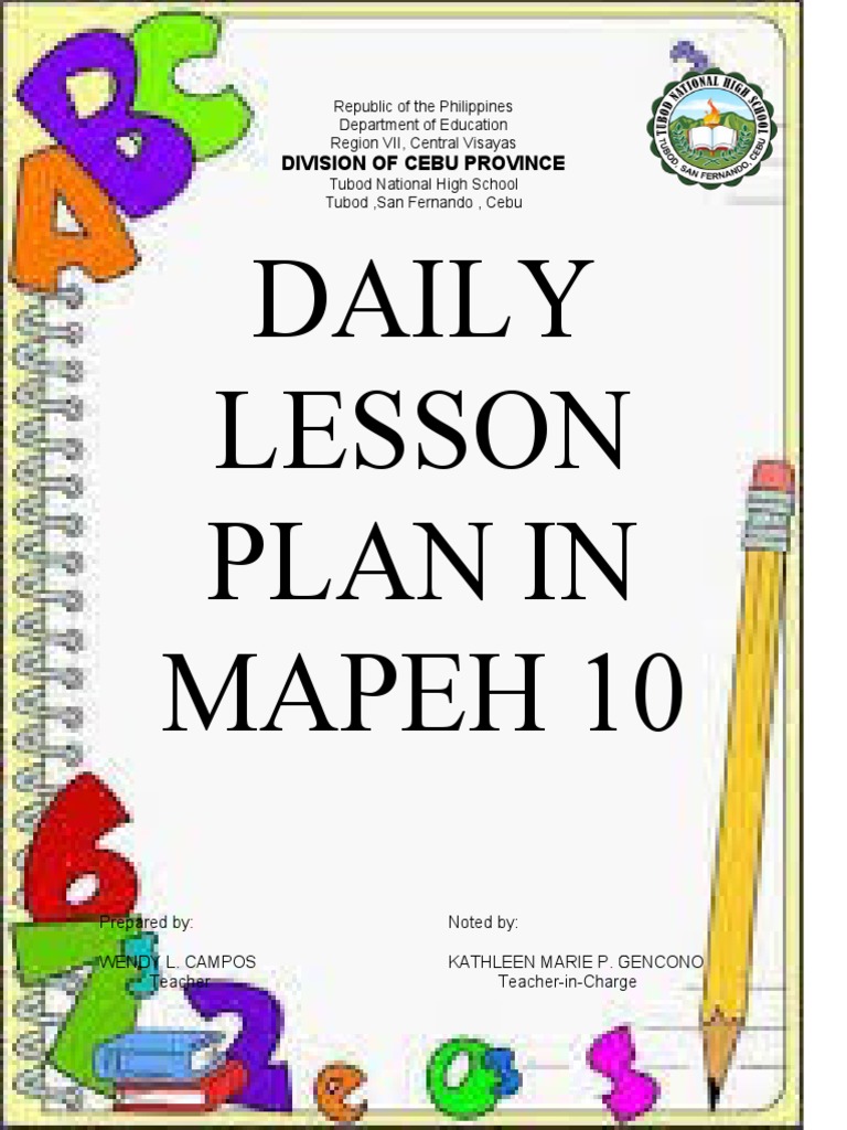 Daily Lesson Plan in Mapeh 10: Division of Cebu Province | PDF