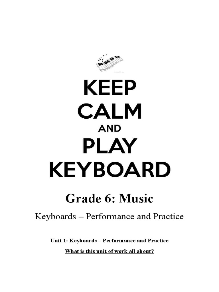 Grade 6: Music: Keyboards - Performance and Practice | PDF | Notation ...
