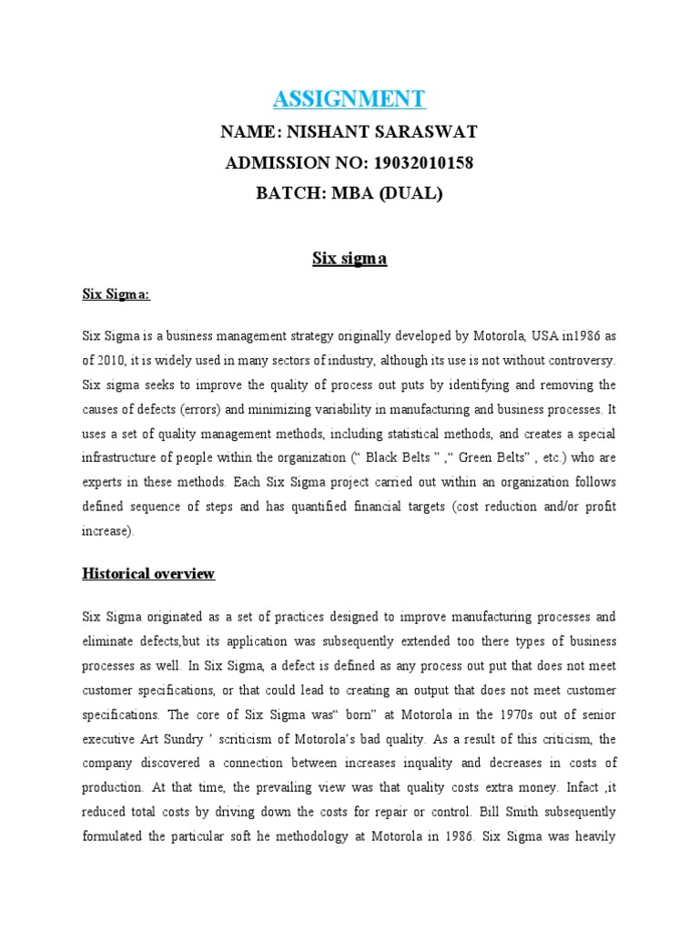 Assignment: Name: Nishant Saraswat ADMISSION NO: 19032010158 Batch: Mba ... Assignment: Name: Nishant Saraswat ADMISSION NO: 19032010158 Batch: Mba ...