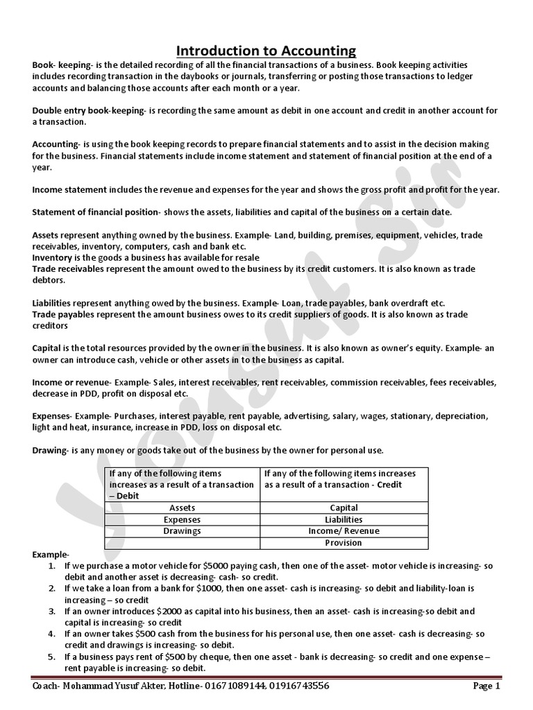 An In-Depth Introduction to Fundamental Accounting Concepts and Their ...
