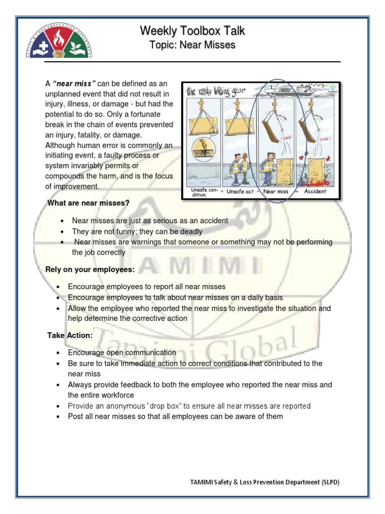 Reporting Near Misses in Safety Talks | PDF