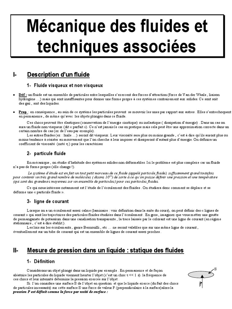 Mecaflu PDF | PDF | Pression | Viscosité
