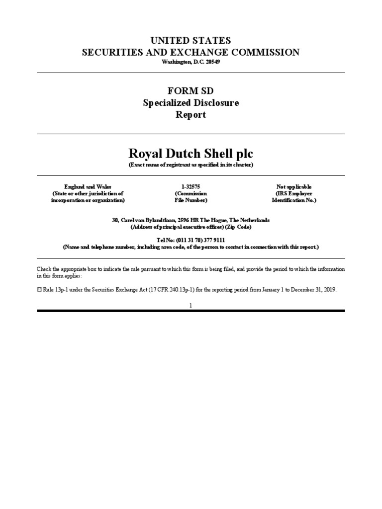 Conflict Minerals Disclosure 2019 | PDF | Government | Government ...