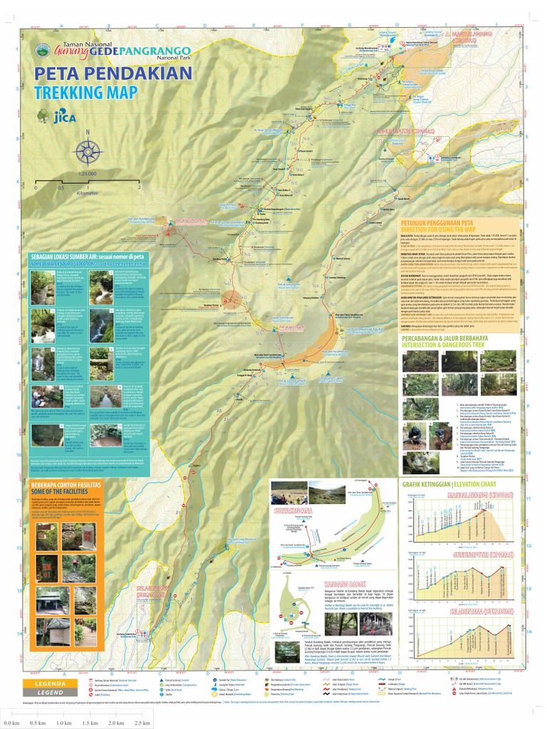 Peta Taman Nasional Gunung Gede Pangrango (TNGGP) Dengan Geo Reference ...