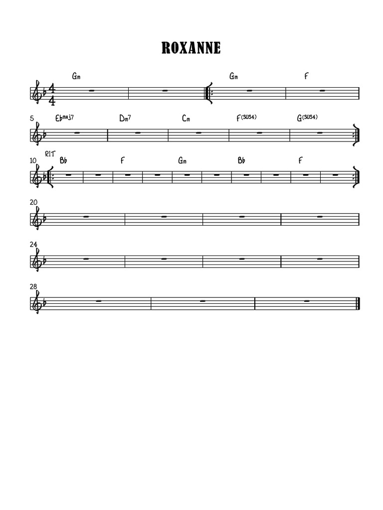 ROXANNE - Tutto Lo Spartito | PDF