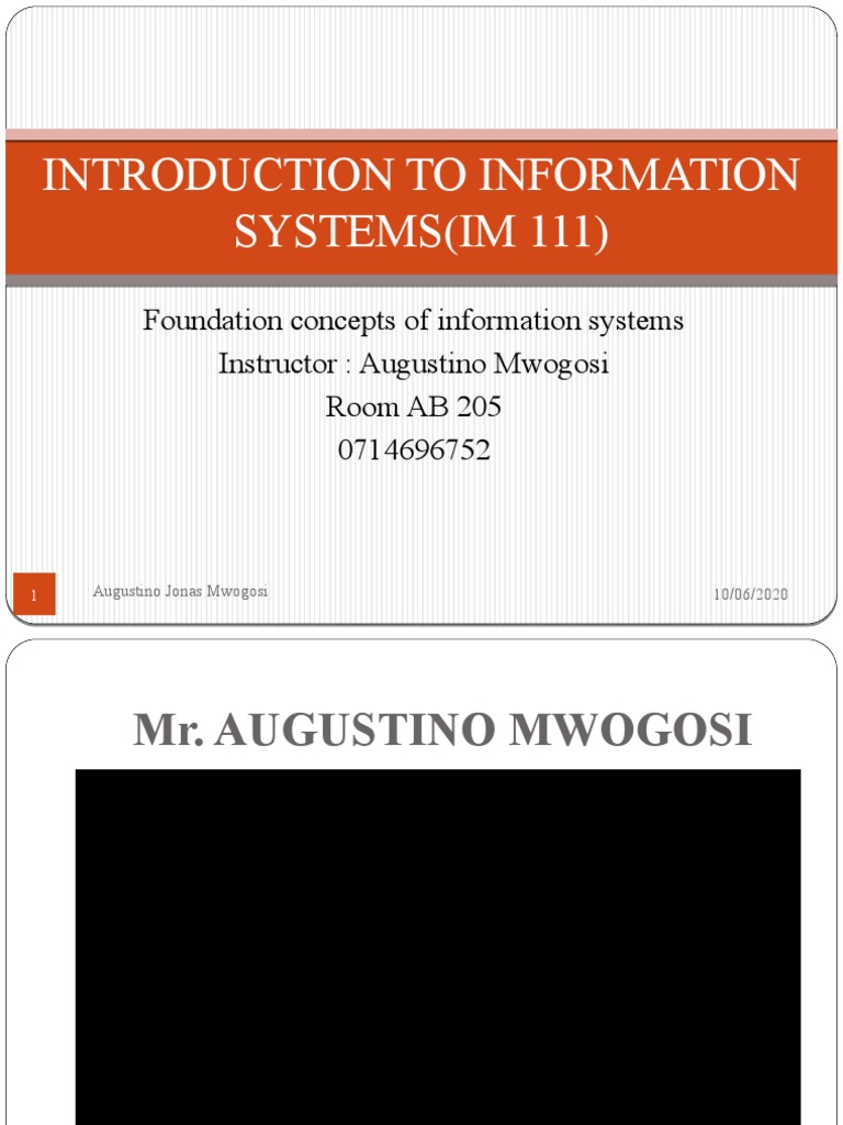 Introduction To Information SYSTEMS (IM 111) | PDF | Information System ...