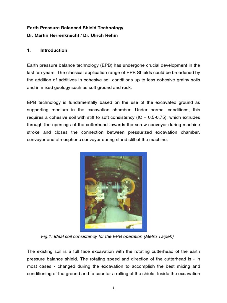 Advancing Earth Pressure Balance Shield Technology: Expanding ...
