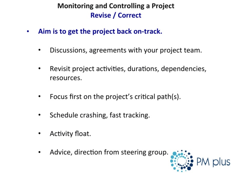 Lecture 30 Executing Monitoring and Controlling - Revise and Correct | PDF