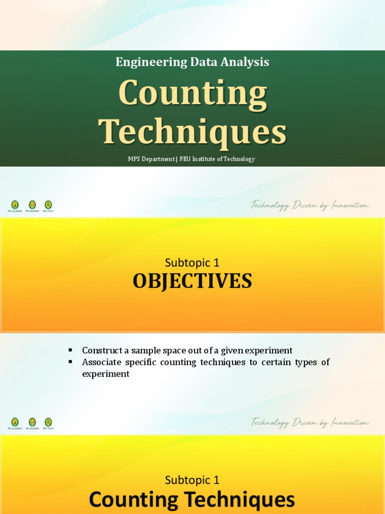 STPDF1 - Counting Techniques | PDF | Permutation | Statistics