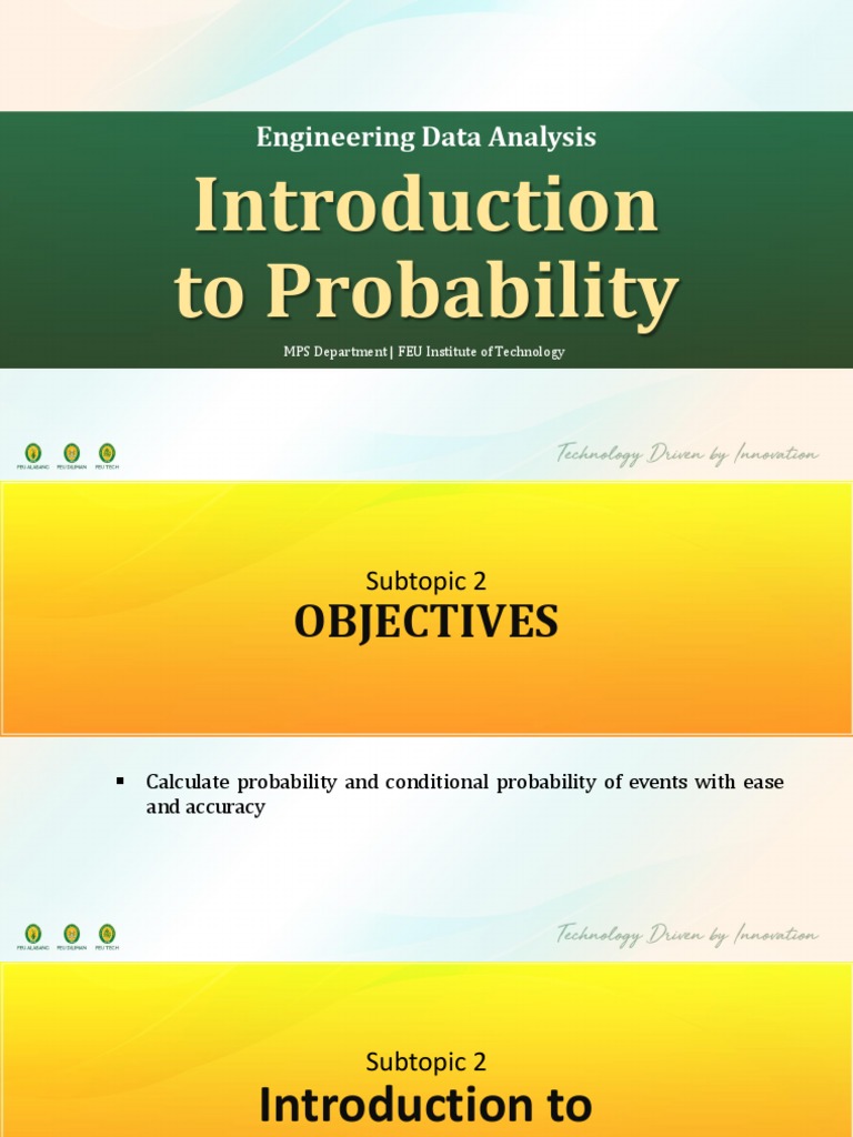 To Probability: Engineering Data Analysis | PDF | Probability | Experiment