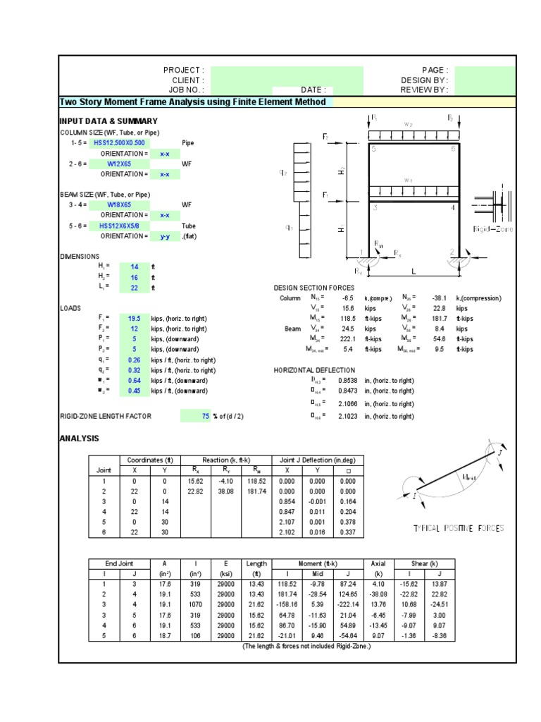 Two Story Moment Frame | PDF | Beam (Structure) | Building Engineering