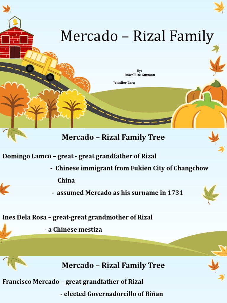 Mercado-Rizal Family Tree Overview | PDF | History