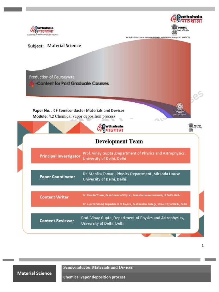 Chemical Vapour Deposition Process | PDF | Chemical Vapor Deposition ...