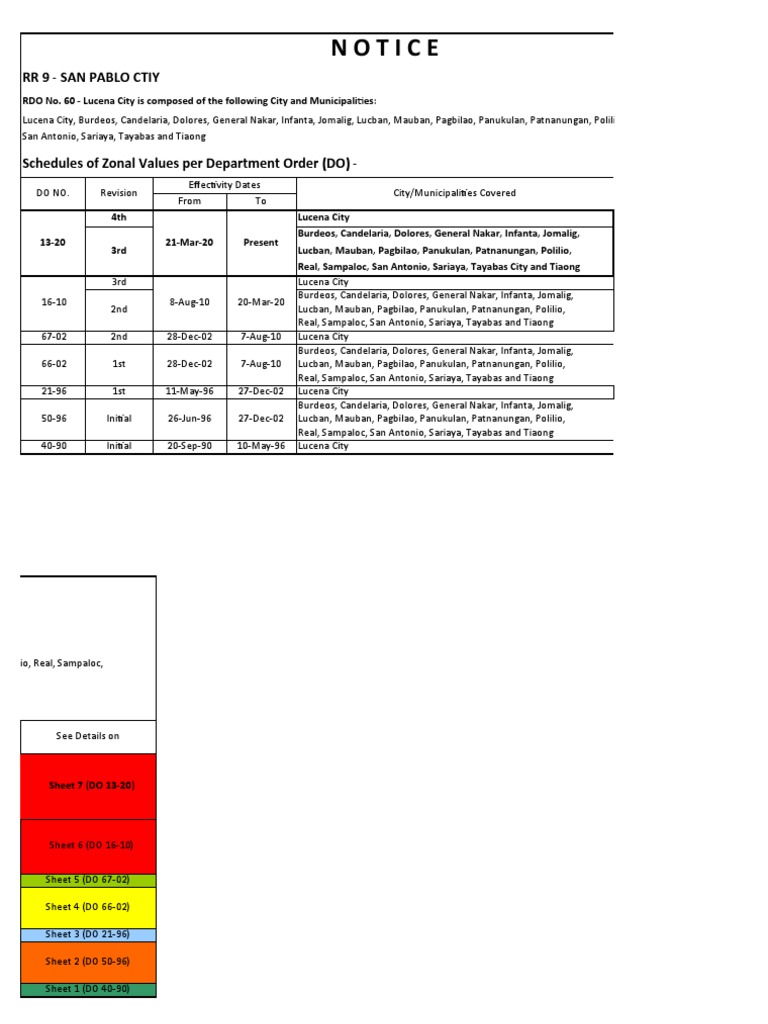 RDO No. 60 - Lucena City (For Uploading) | PDF | Business
