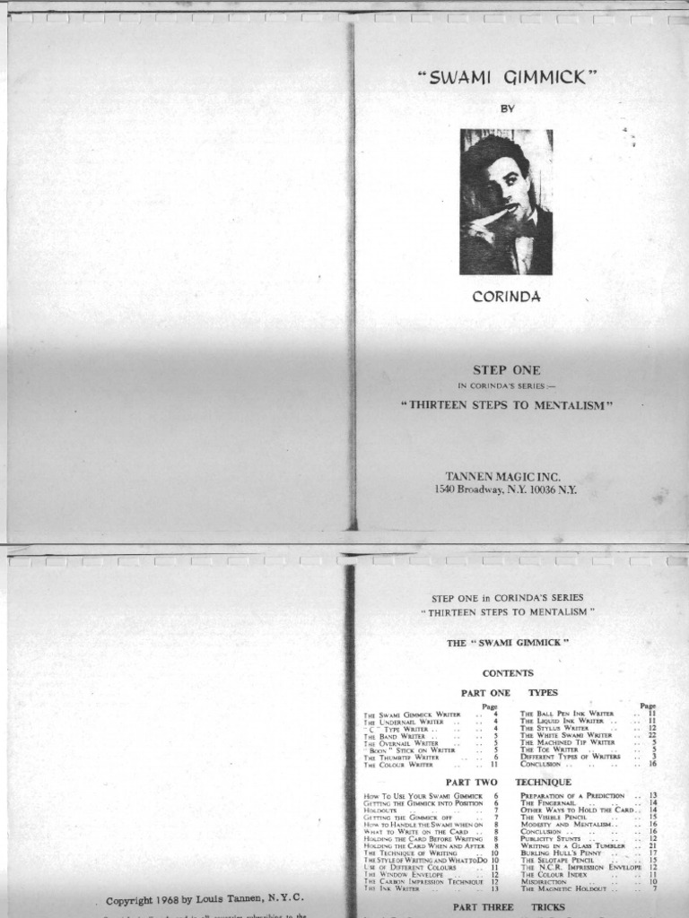 13 Steps To Mentalism Complete Book PDF | PDF