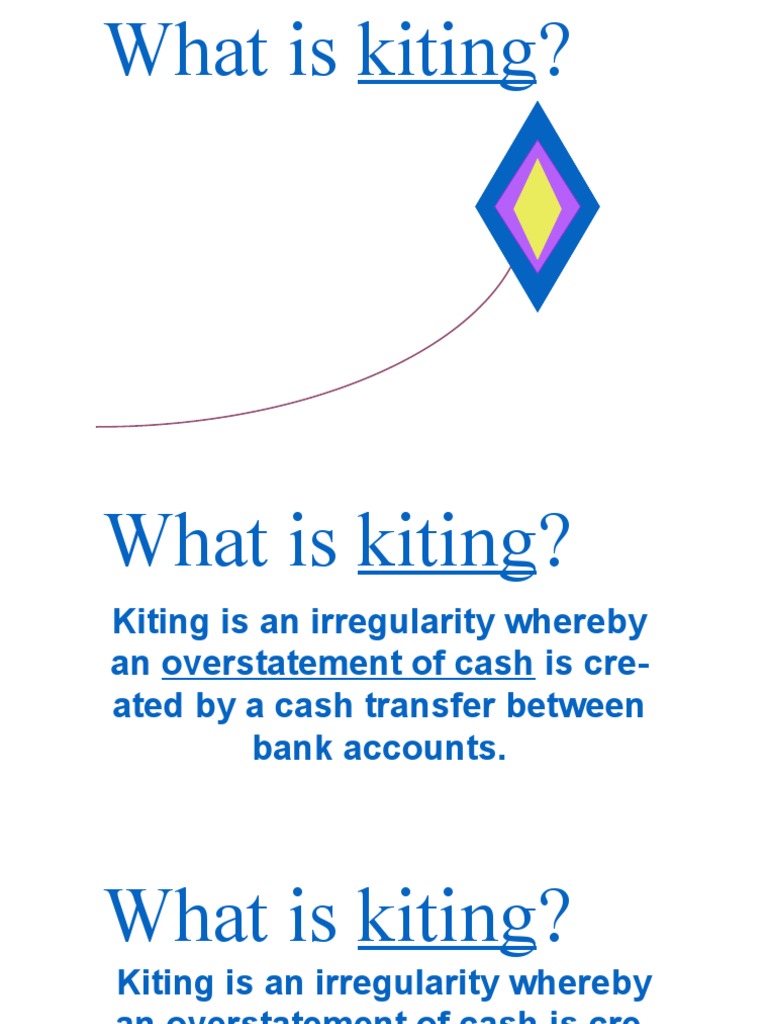 What Is Kiting | PDF | Bookkeeping | Cheque