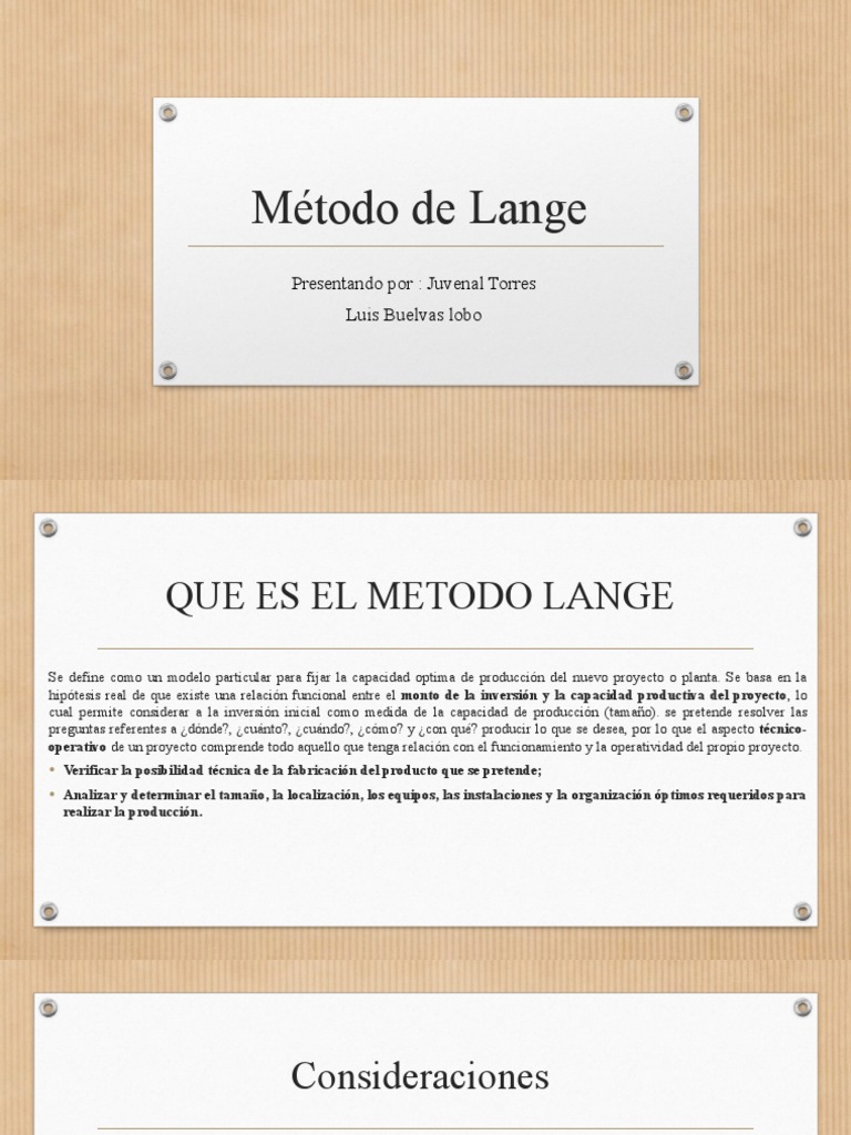 Método Lange | PDF