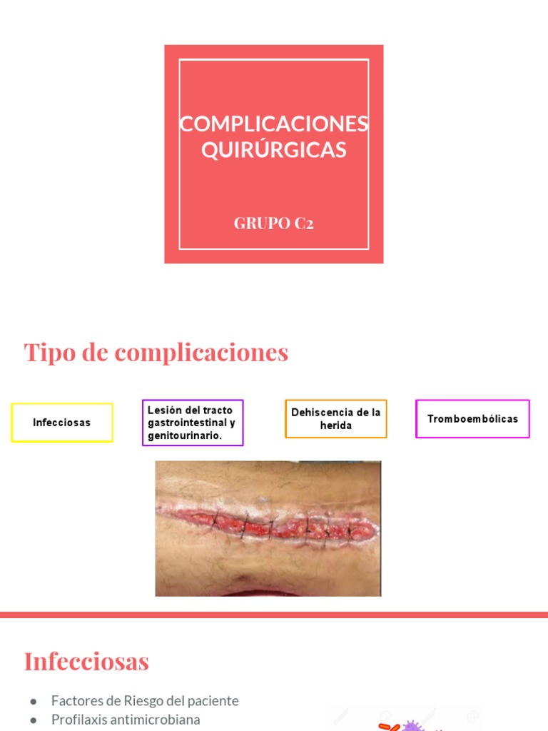 Complicaciones QX | PDF | Medicina CLINICA | Especialidades Medicas