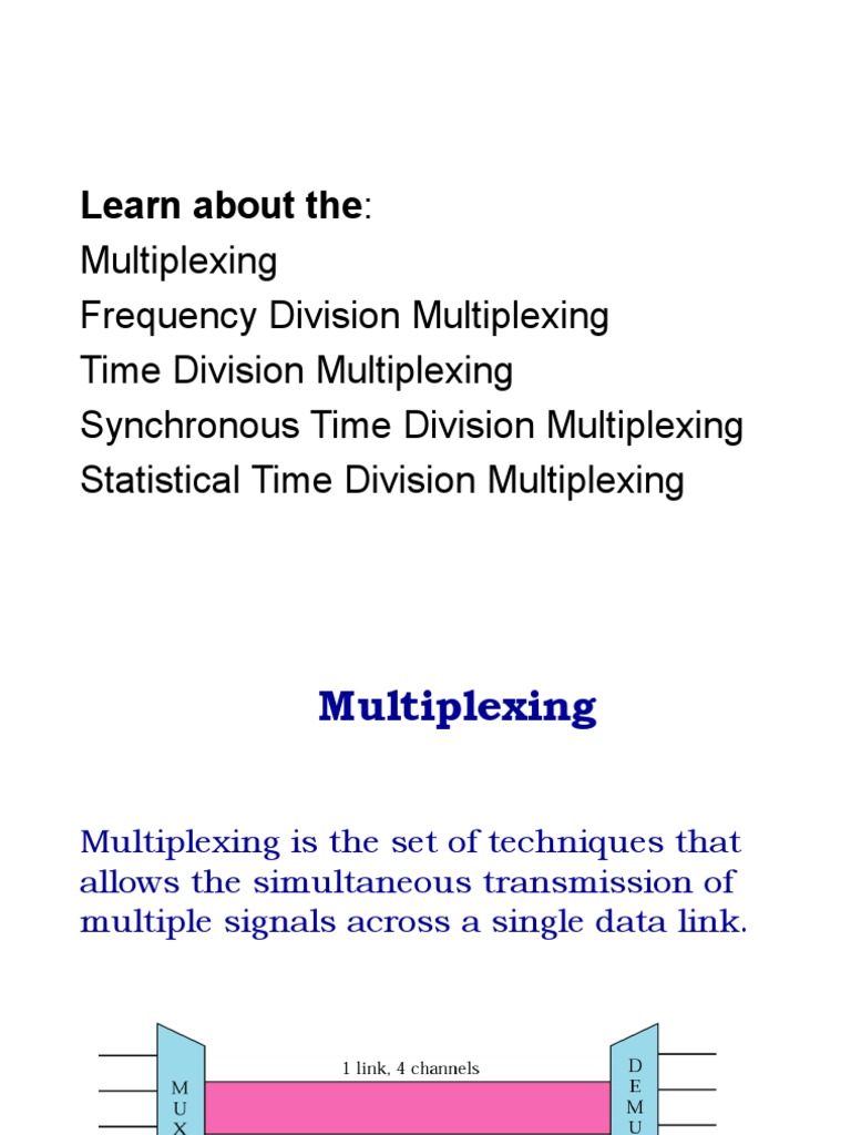 Lecture 11 Multiplexing | PDF | Multiplexing | Modulation