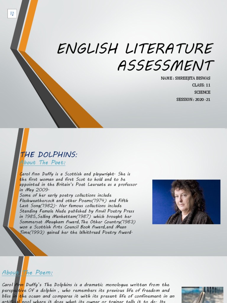 Themes On The Poem 'The Dolphins' by Carol Ann Duffy | PDF | Dolphin ...