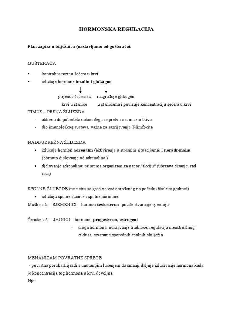 Hormonska Regulacija | PDF