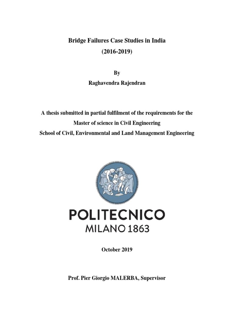 Bridge Failures Case Studies in India (2016-2019) : by Raghavendra ...