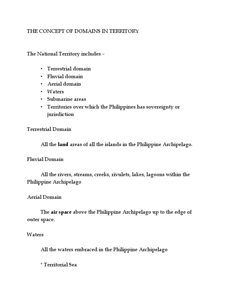 Domains in Philippine Territory | PDF