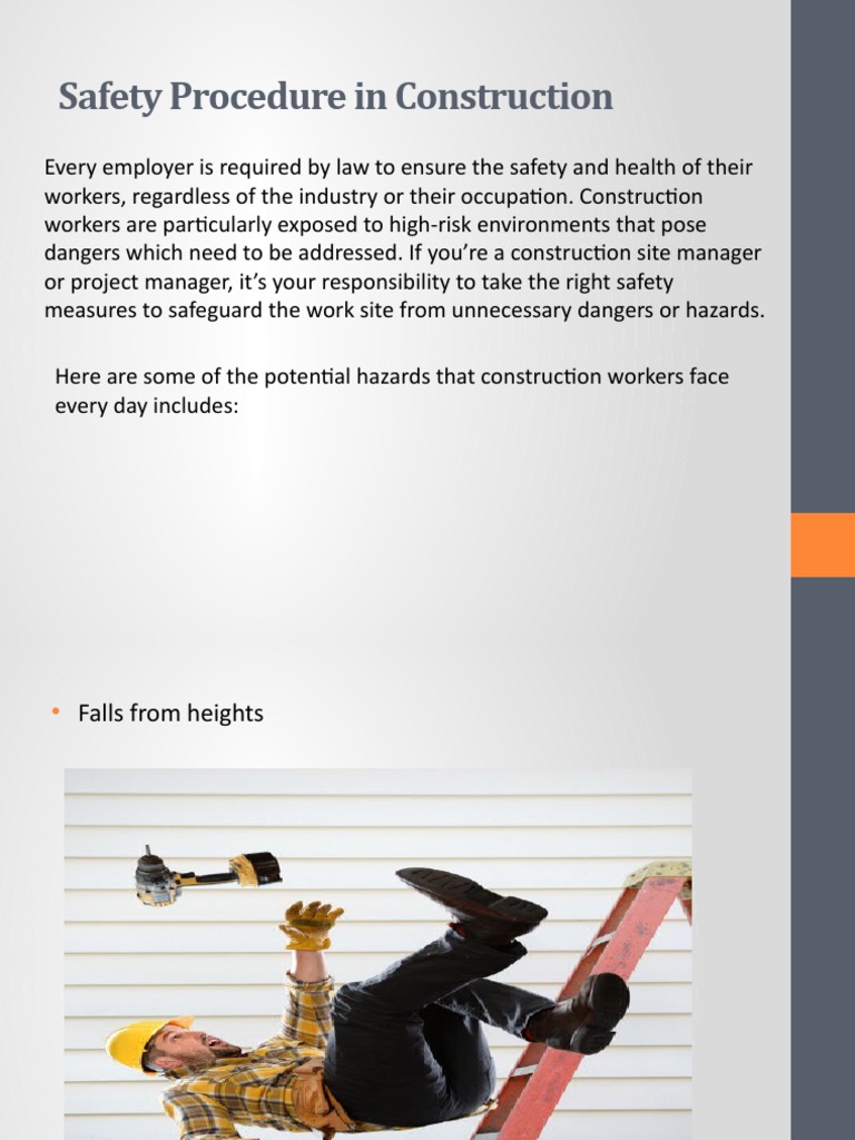 Safety Procedure in Construction | PDF | Personal Protective Equipment ...