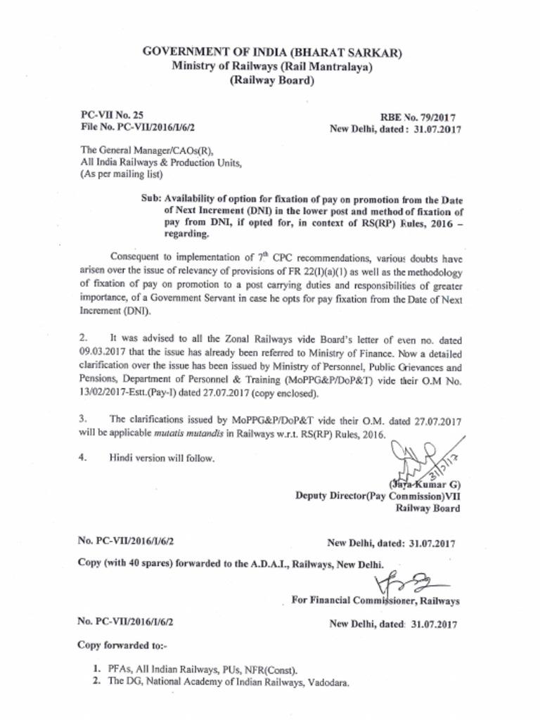 7th CPC - Fixation - Pay - Option PDF | PDF