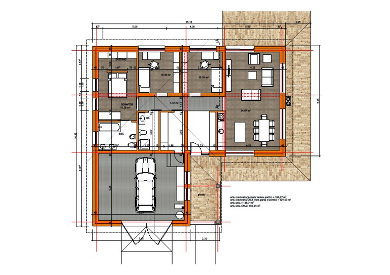 House Area Measurements and Layout | PDF
