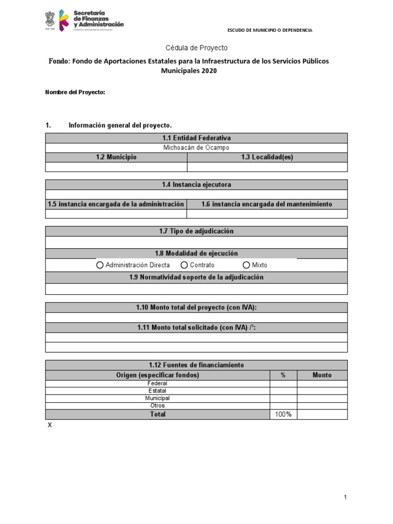 Formato - Cedula - Proyecto Faeispum 2020 | PDF | Salud y bienestar | Medicina