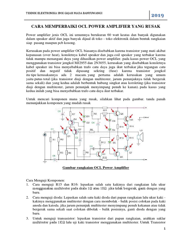 Memperbaiki Power Amplifier PDF | PDF