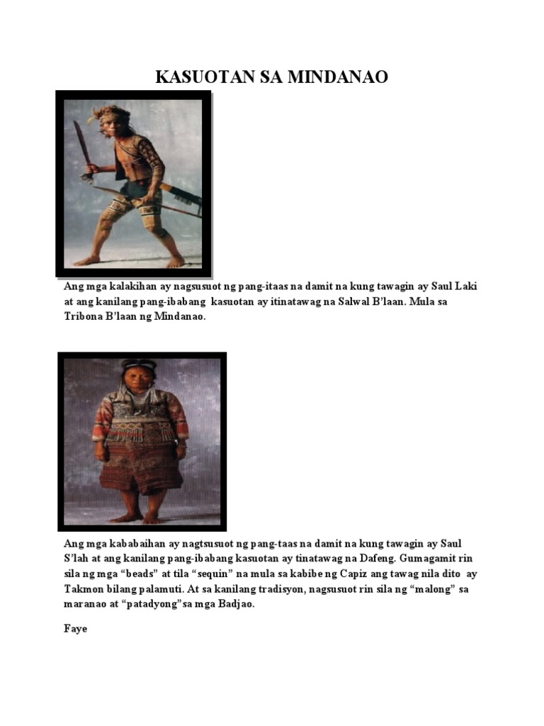 Kasuotan Sa Mindanao | PDF
