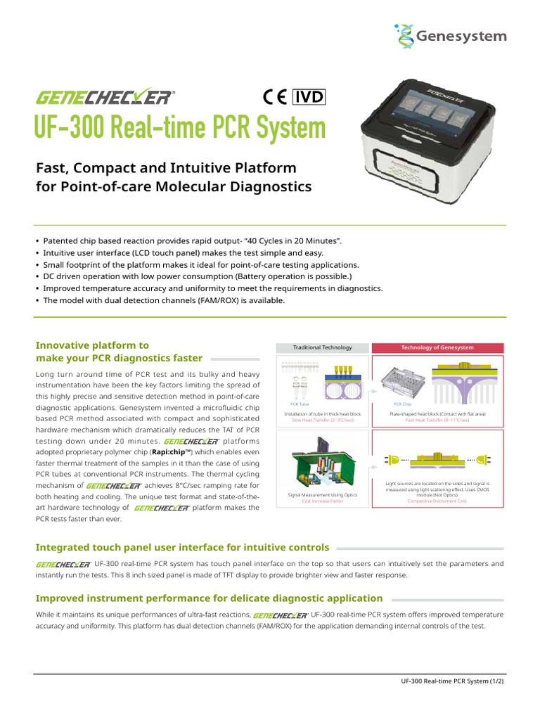 CATALOG - GENECHECKER Model UF-300 Real-Time PCR System PDF | Download Free PDF | Polymerase ...