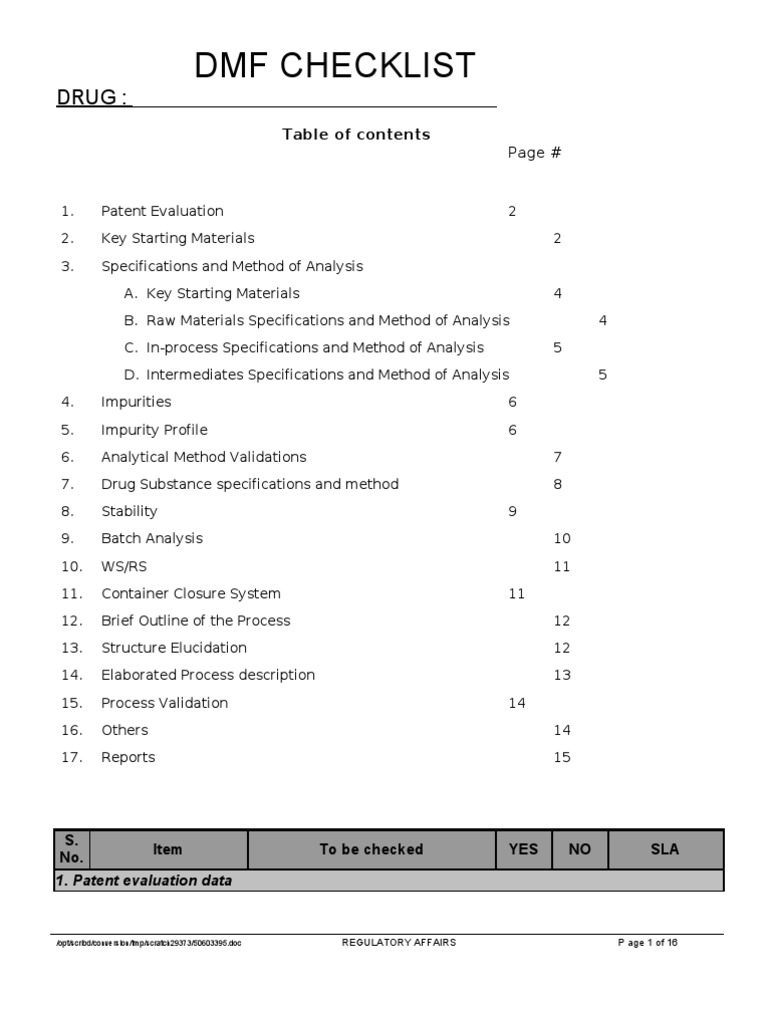 Check list [ DMF ] | High Performance Liquid Chromatography | Acid ...