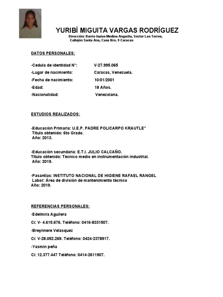 Curriculum Yuri | PDF