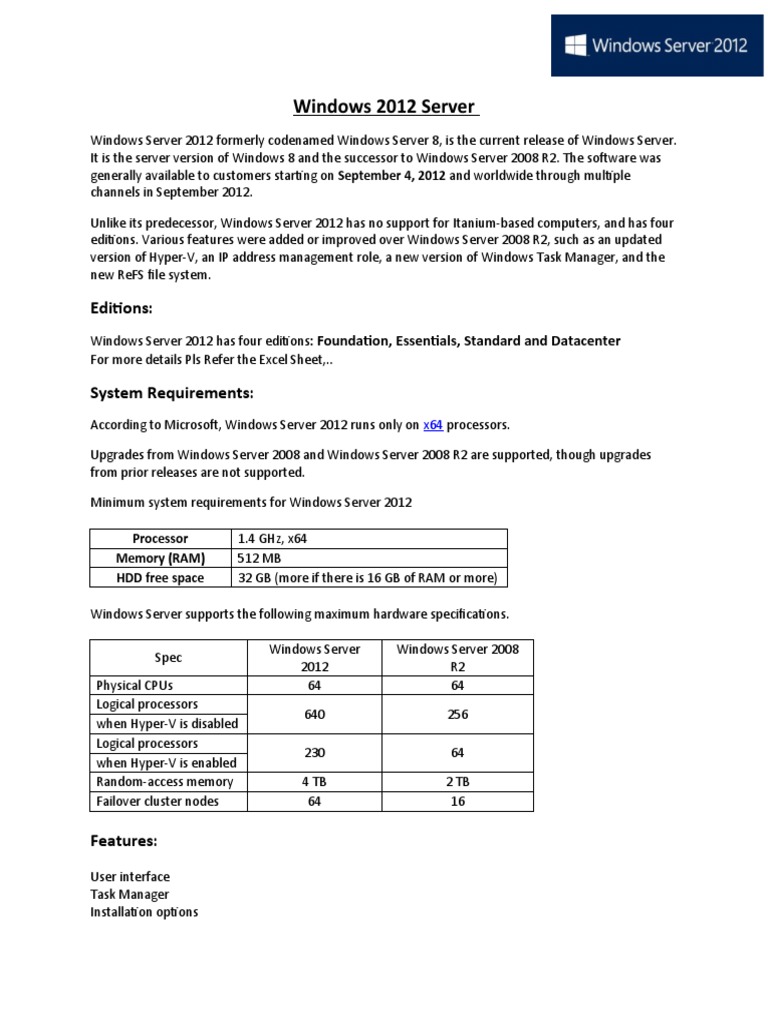 Windows 2012 Server | PDF
