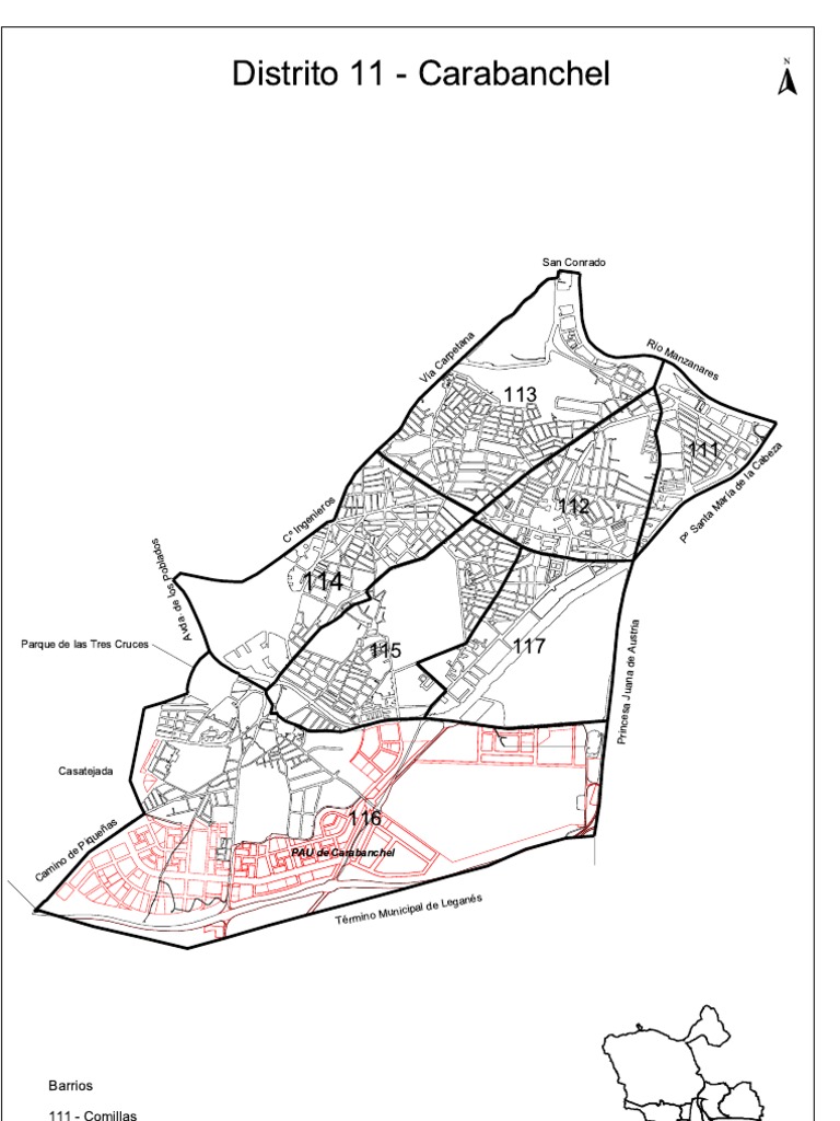 Mapa Distrito Carabanchel 11 | PDF | Ocio
