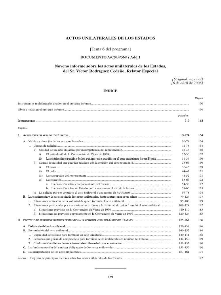 Actos Unilaterales | PDF | Conceptos legales | Política