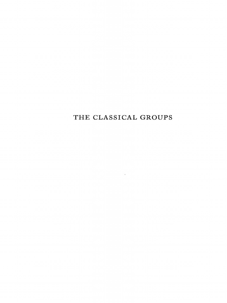 (Mathematics) Hermann Weyl - The Classical Groups - Their Invariants ...