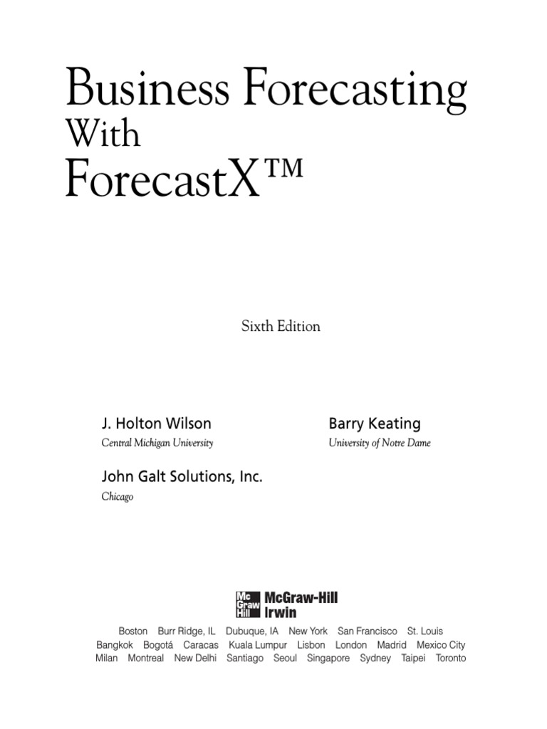 Dokumen - Pub - Business Forecasting With Forecastx TM 6 Ed ...