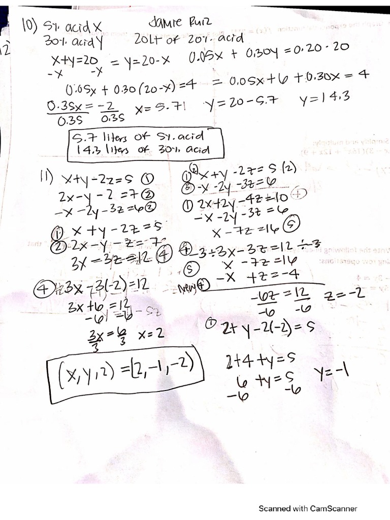 Math 1010 Final Exam | PDF