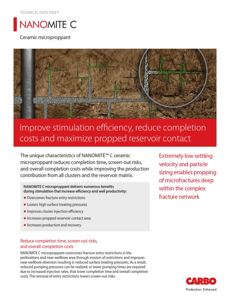 CARBO NANOMITE C Technical Data Sheet 1001 - 345v2 | PDF | Petroleum ...