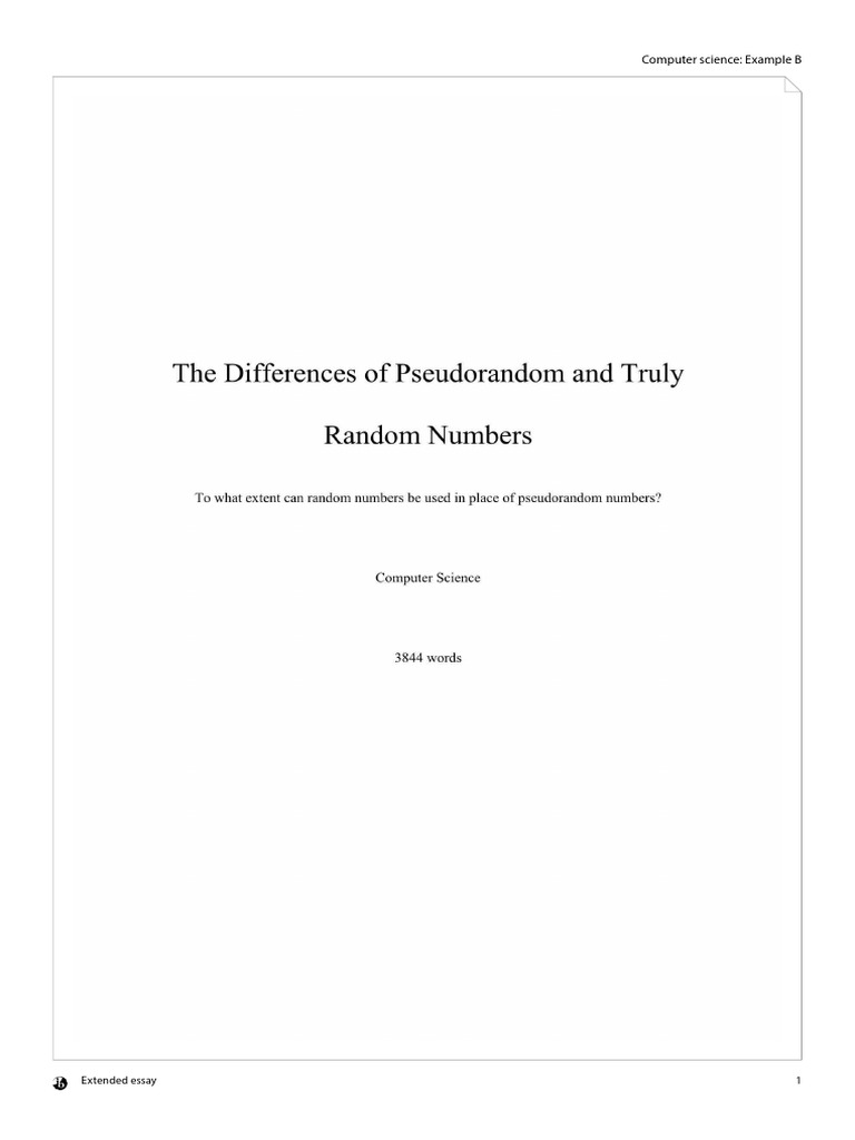 Computer Science Extended Essay Example B | PDF | Science | Science (General)